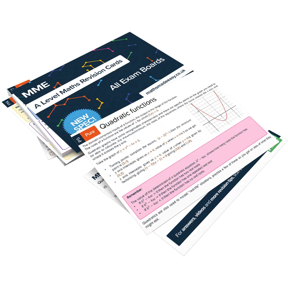 A Level Maths Revision Cards | Flash Cards | MME
