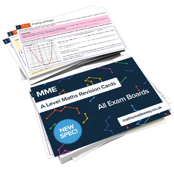 A Level Maths Revision Cards | Flash Cards | MME