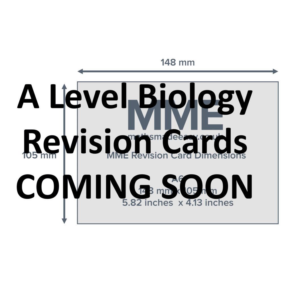 A Level Biology Revision Cards Biology Flashcards MME